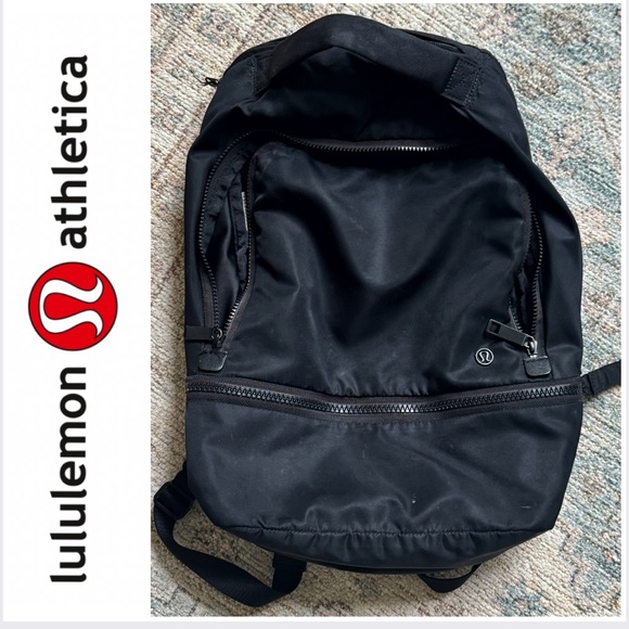 lululemon athletica | Bags | Lululemon Unisex Black Multi Pocket Zipper ...